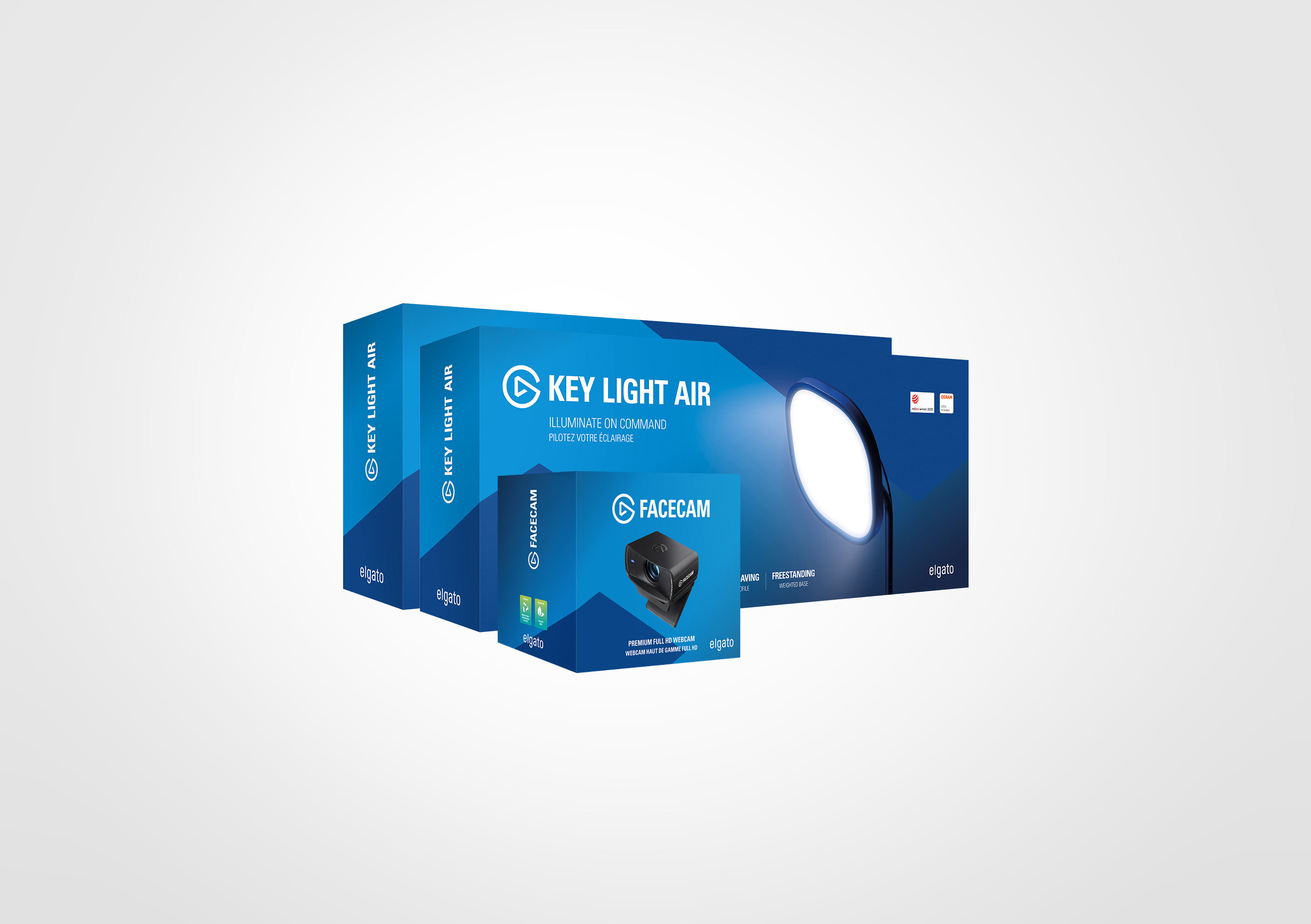 Facecam MK.2 + 2x Key Light Air Bundle | Elgato Facecam MK.2 + 2x Key Light Air Bundle | Elgato